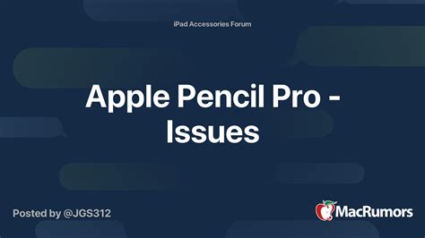 Apple Pencil Pro Issues Macrumors Forums