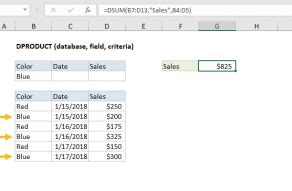 Excel DPRODUCT Function Exceljet