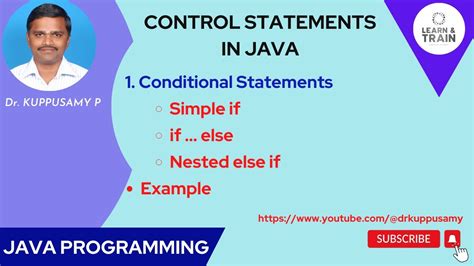 19 Control Statements Structures In Java Conditional Selection Statements Youtube