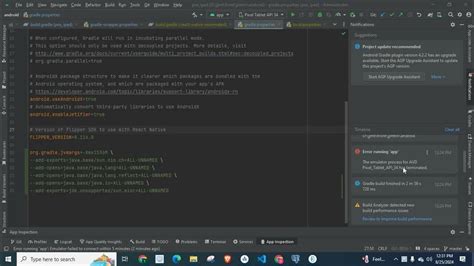 The Emulator Process For Avd Pixeltabletapi34 Has Terminated React