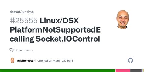 Linux OSX PlatformNotSupportedException Calling Socket IOControl Issue Dotnet Runtime