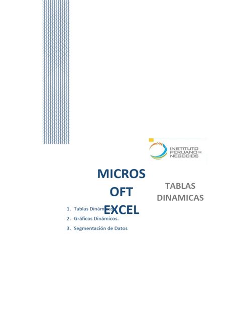 manual de microsoft excel tablas dinamicas ipn pdf microsoft