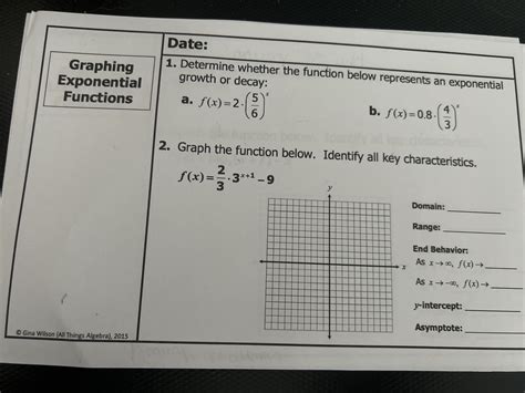 Graphing Exponential Functions Gina Wilson