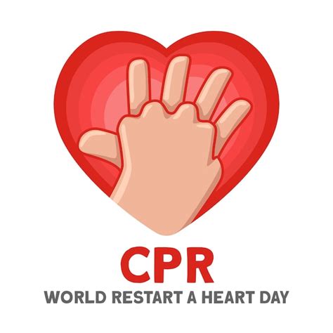 Ilustración De Rcp Día Mundial De Reiniciar Un Corazón Vector Premium