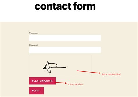 Signature Field With Contact Form 7 Wordpress Plugin
