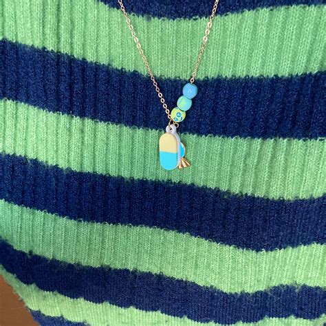 Smiley Pill Acrylic Necklaces Candy Pill Jewellery