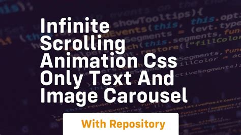 Infinite Scrolling Animation Css Only Text And Image Carousel Youtube