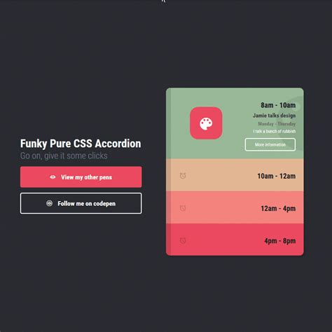 Smooth Accordion Animation Css Codepen At Gayla Wilson Blog