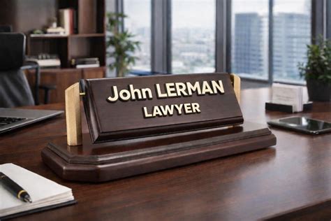 Personalized Name Platefor Desk Nameplate Sign Modern Office Business