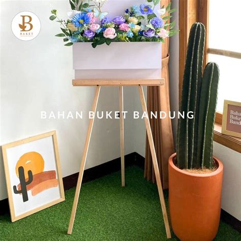 Jual Standing Kayu Wedding T 120cm Tripod Kayu Standing Foto Shopee