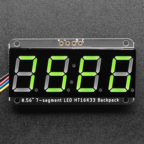 assembled adafruit 0 56 4 digit 7 segment display w i2c backpack qt