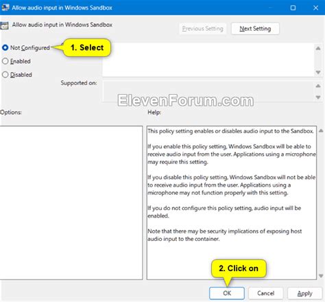 Enable Or Disable Audio Input In Windows Sandbox In Windows 11 Windows 11 Forum