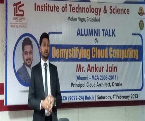 Special Session On “demystifying Cloud Computing” In Alumni Talk Series