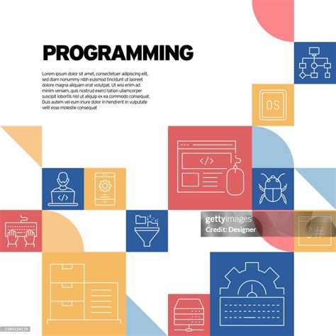 Programming Related Vector Illustration Coding Developer Devops