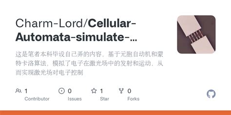 GitHub Charm Lord Cellular Automata simulate Electronic Motion 这是笔者本科毕设自己弄的内容基于元胞自动机和蒙特卡洛算法