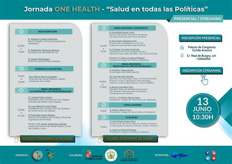 Jornada One Health Salud En Todas Las Políticas” Lunes 13 De Junio Colegio De Médicos De