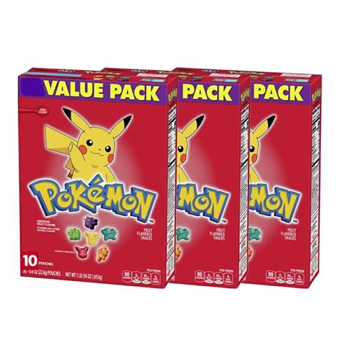 미국직구 베티크로커 포켓몬 과일맛 젤리 스낵 10파우치 1 1 1 티몬