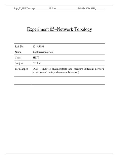 Expt 05 Nw Topology Template Pdf Transmission Control