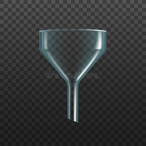 Glass Funnel Realistic Laboratory Filter Tube Stock Vector Illustration Of Funnel