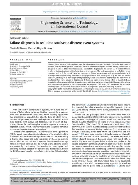 PDF Failure Diagnosis In Real Time Stochastic Discrete Event Systems