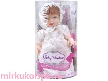 Кукла Baby Ardana мини реборн в белом платье Мир Кукол СПб купить