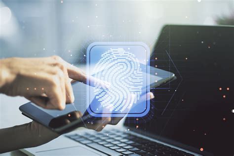 손가락이 배경에 디지털 태블릿을 클릭추상 창조적 인 지문 개념 다중 노출 개념에 대한 스톡 사진 및 기타 이미지 개념 개념과 주제 검증 Istock