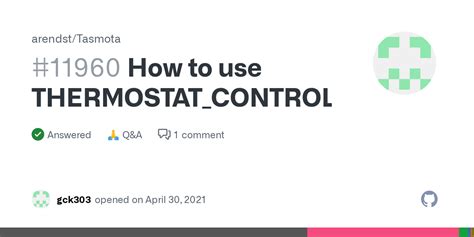 How To Use THERMOSTAT CONTROLLER OUTPUTS Arendst Tasmota Discussion 11960 GitHub