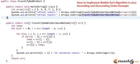 How to Implement Bubble Sort Algorithm in Java - Ascending and Descending Order Example | Bubble ...