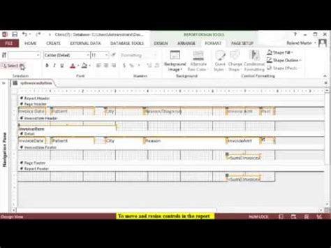 Microsoft Access 2013 Tutorial 7 Creating Custom Reports -Session 7.2 - YouTube
