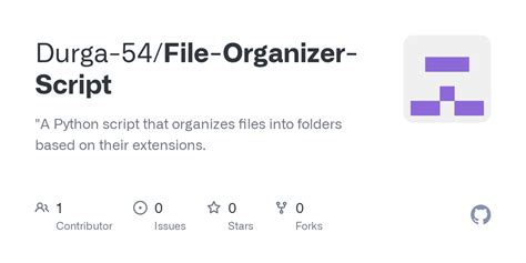 Github Durga 54file Organizer Script A Python Script That