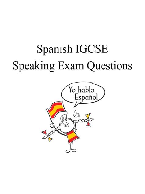 Spanish Igcse Speaking Questions Pdf