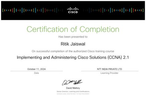 Ritik Jaiswal On Linkedin Cisco