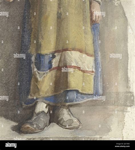 Legs And Feet Of Standing Female Figure Draughtsman Jac Van Looij 1865 1930 Paper Brush