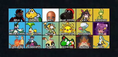 My Own Smash Bros Roster By Marxssgv5 On Deviantart