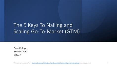 the keys to nailing and scaling go to market slides from my 10x ceo