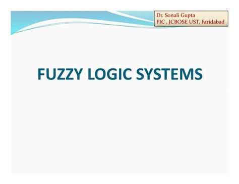 Lecture 005 15fuzzy Logic Part1 Membershipfunctionpdf Science