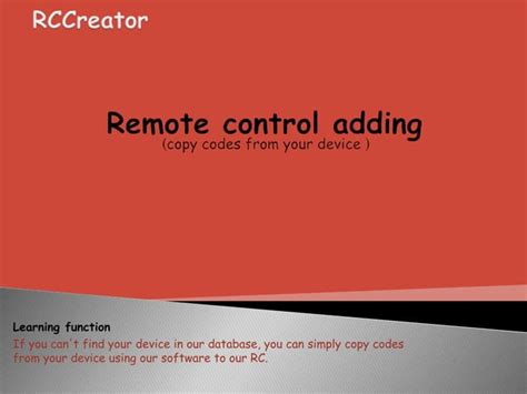Remote Control Adding Pptx