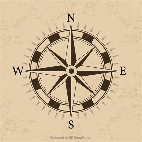 Premium Vector Compass Design With Brown Background