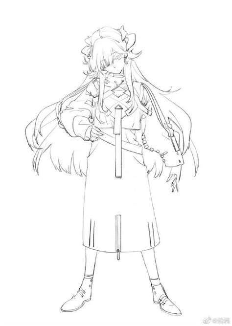 动漫少女线稿太流畅了 Twi：olys011