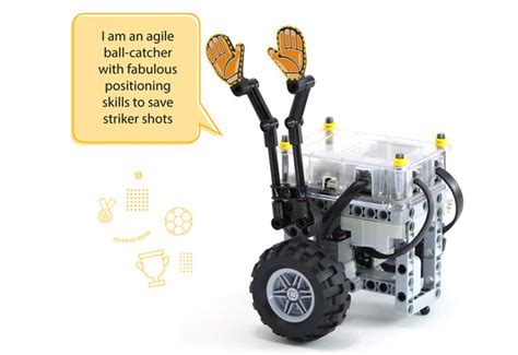 lego® compatible robotic soccer for steam orange tart tart robotics