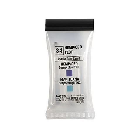 Sirchie Nark20034 Nark Ii Test 34 Hemp Cbd Screening Test Box Of 10 Copsplus