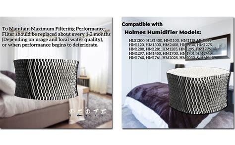 Pertf Humidifier Filter 2 Pack Hwf62 Replacement For Holmes Filter A Hwf62 Hwf62s