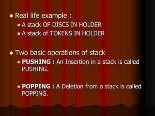 Data Structure Stack Queue Basics PPT