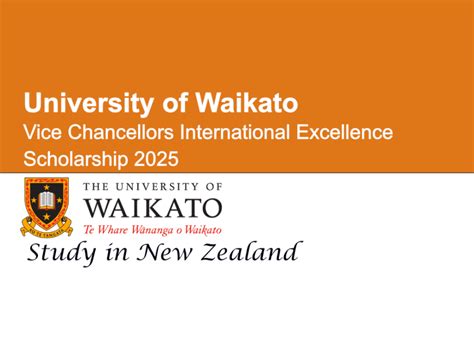 Vice Chancellors International Excellence Scholarship University Of Waikato New Zealand