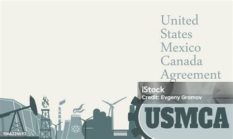 Usmca United States Mexico Canada Agreement Stock Illustration