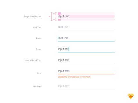 Material UI Kit Single Line Text Fields Design Freebie Ui Kit Website Template