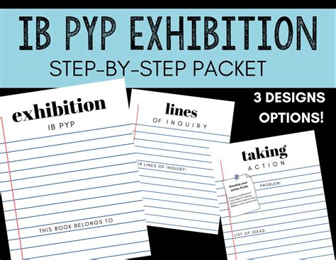 IB PYP Exhibition Work Packets Stepby Step Babe Etsy