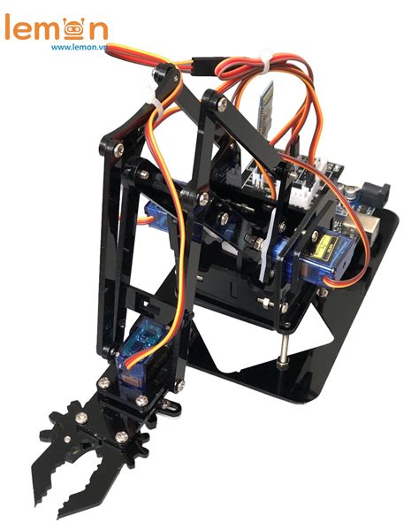 Bộ Cánh Tay Robot 4 Bậc Điều Khiển Bluetooth Qua Điện Thoại Arm 4dof Lemon Robotics