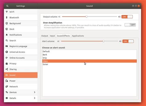 Control System Notification Volume In Ubuntu