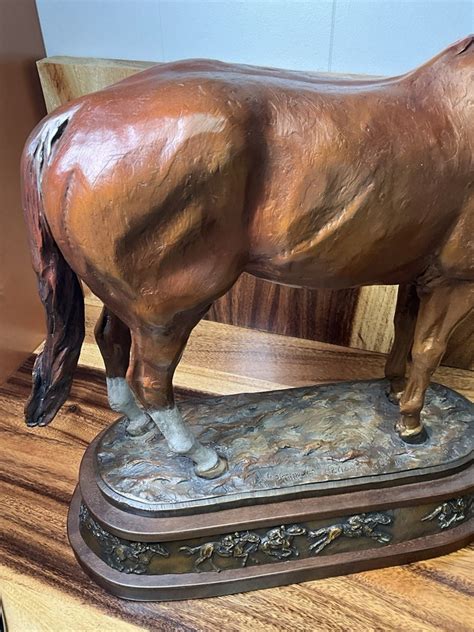 One Famous Eagle Racehorse Bronze Sculpture Deborah Copenhaver Fellows
